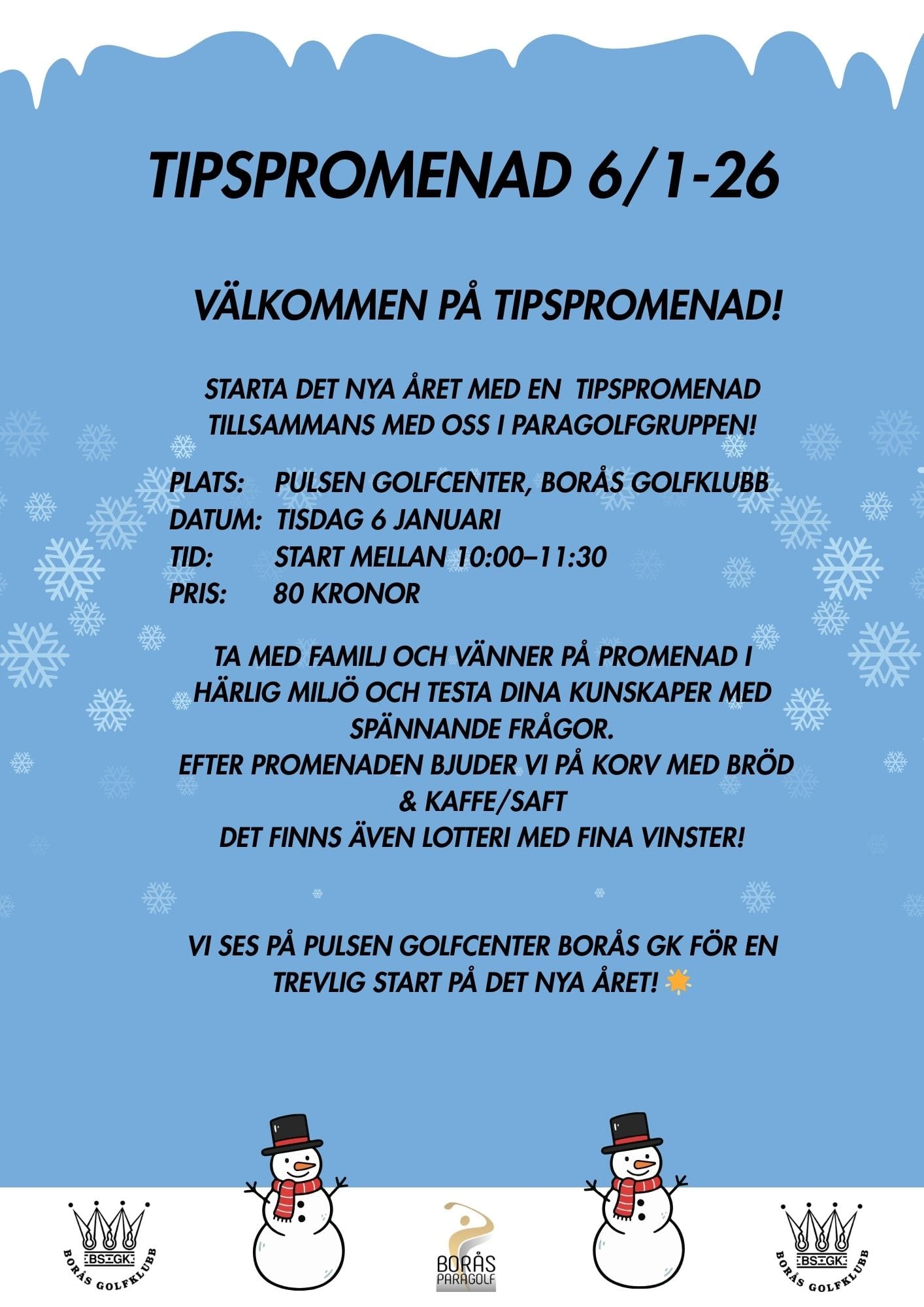 Vår Klassiska Tipspromenad — Borås Golfklubb